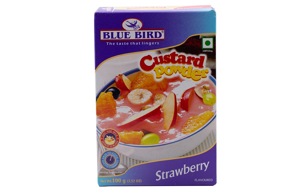 Blue Bird Custard Powder, Strawberry Flavoured Box 100 grams - Reviews ...