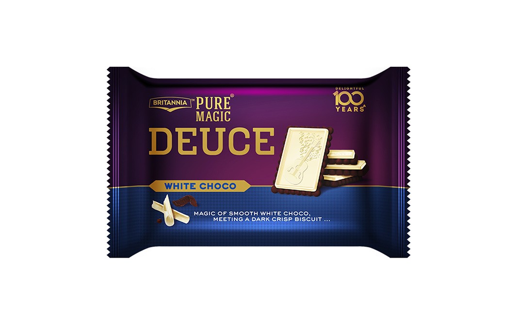 Britannia Pure Magic Deuce, White Choco Biscuit0 Pack 60 grams - GoToChef