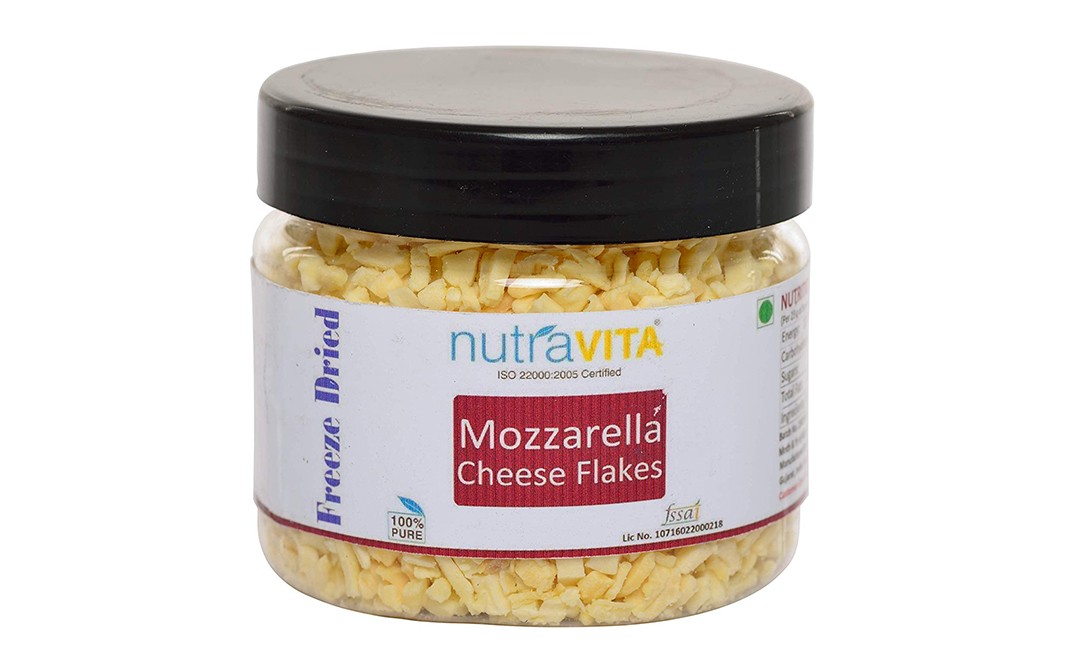 Nutravita Mozzarella Cheese Flakes Plastic Jar 150 grams - GoToChef